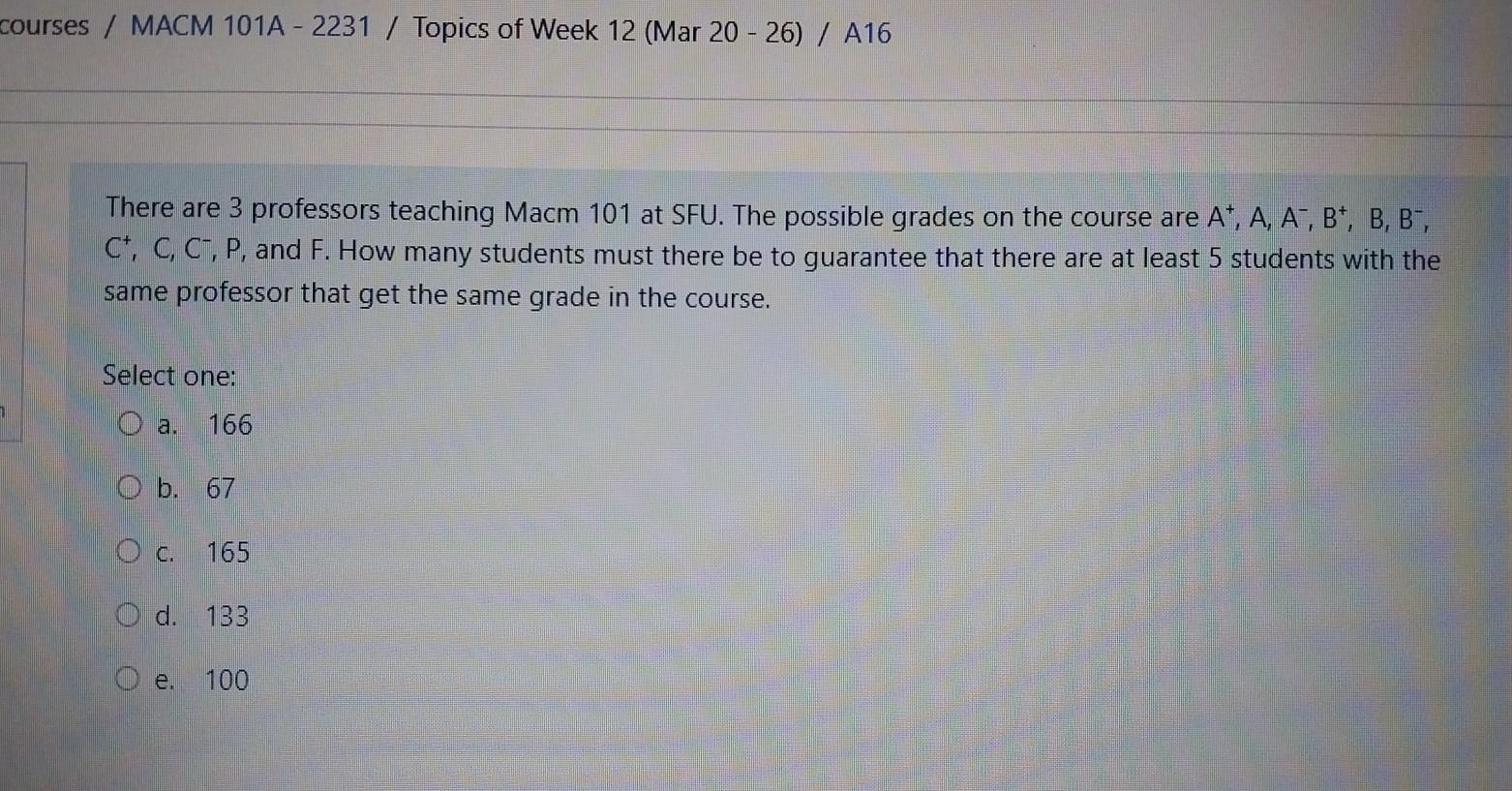 Solved courses / MACM 101A - 2231 / Topics of Week 12 (Mar | Chegg.com