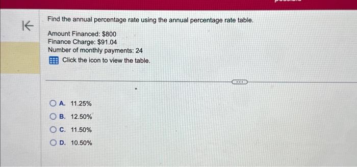 Solved Find the annual percentage rate using the annual | Chegg.com