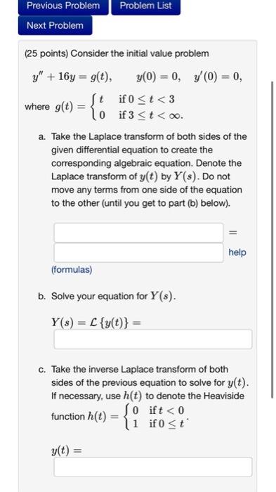 Solved (25 points) Consider the initial value problem | Chegg.com