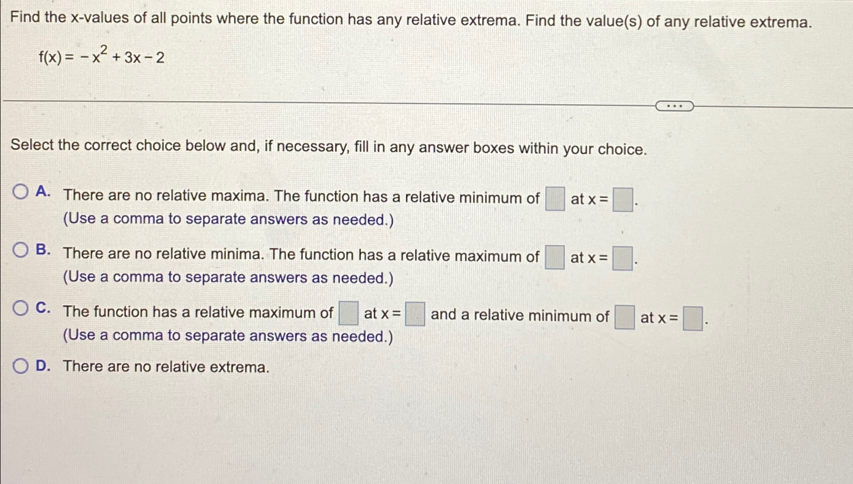 Solved Find the x-values of all points where the function | Chegg.com
