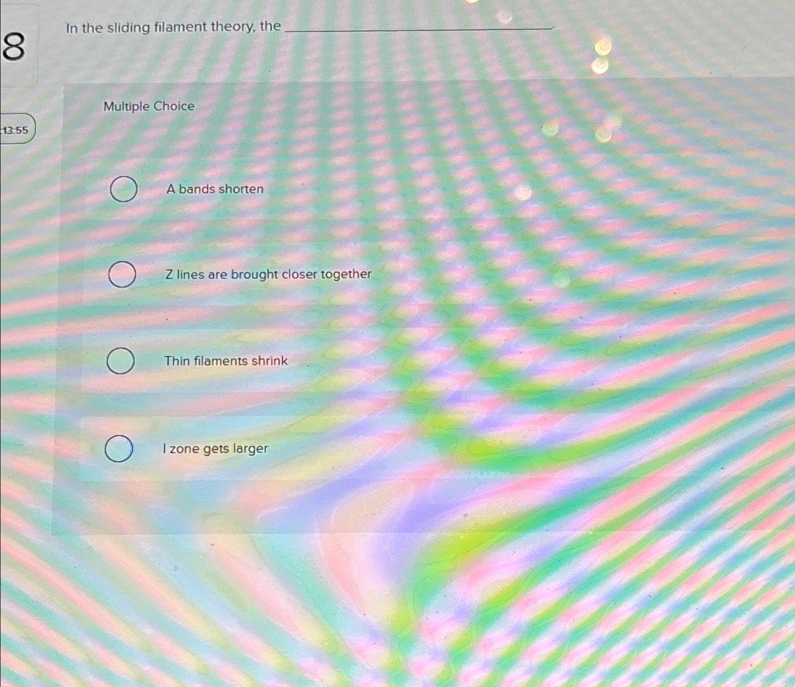 Solved In the sliding filament theory, theMultiple ChoiceA | Chegg.com