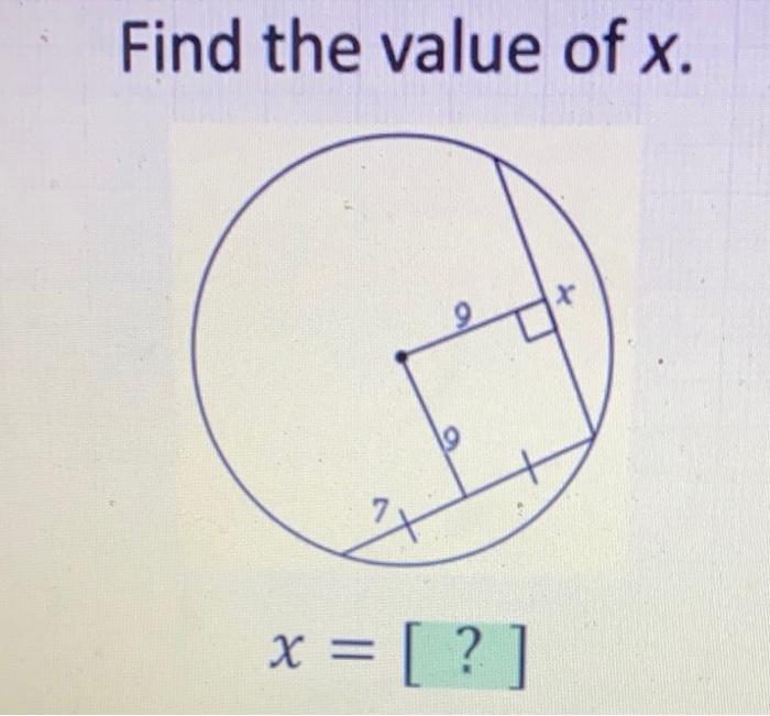 Solved Find the value of x. 19 x = [?] | Chegg.com