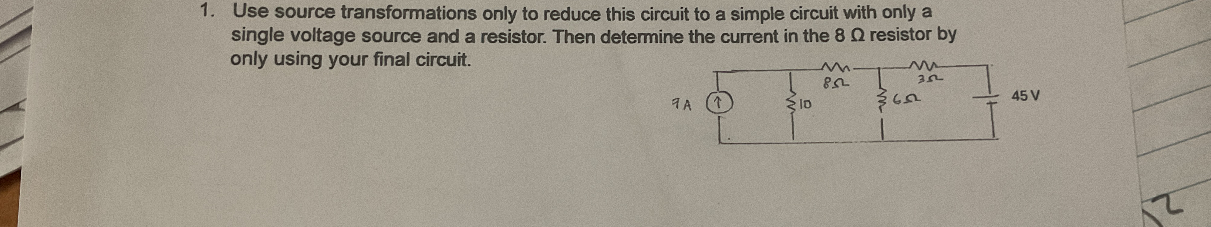 Solved Use source transformations only to reduce this | Chegg.com