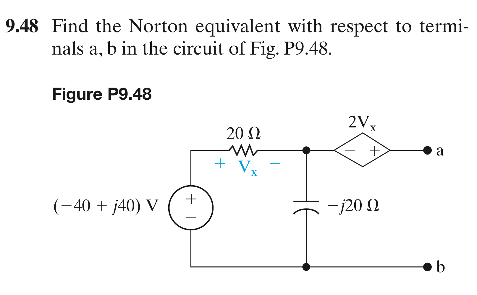Solved 9.48 ﻿Find the Norton equivalent with respect to | Chegg.com