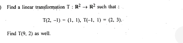 Find a linear transformation T:R2→R2 ﻿such that | Chegg.com