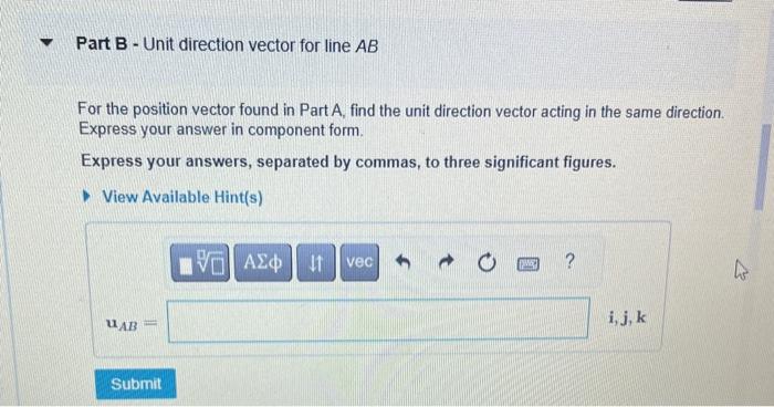 Solved Learning Goal: To find a position vector between two | Chegg.com