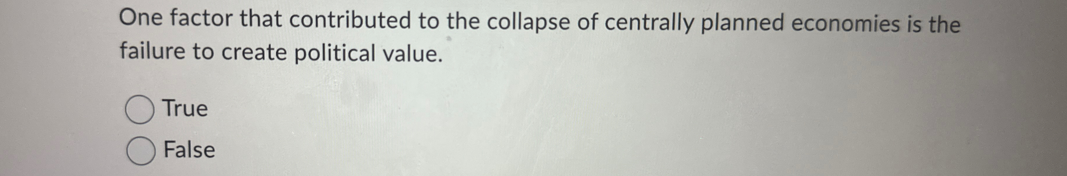 Solved One factor that contributed to the collapse of | Chegg.com