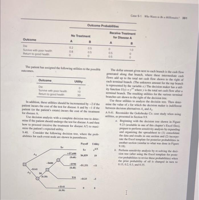 Solved A 9.39. Dr. Switzer has a seriously ill patient but | Chegg.com
