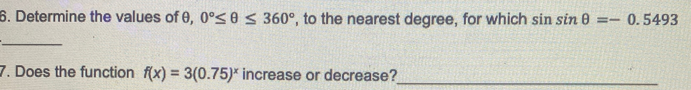 Solved Determine the values of θ,0°≤θ≤360°, ﻿to the nearest | Chegg.com