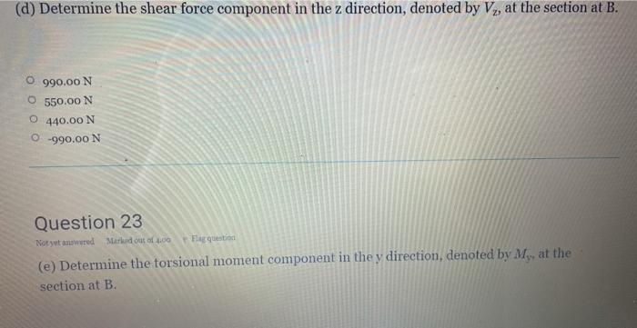 Solved Determine the x, y, z components of internal loading | Chegg.com