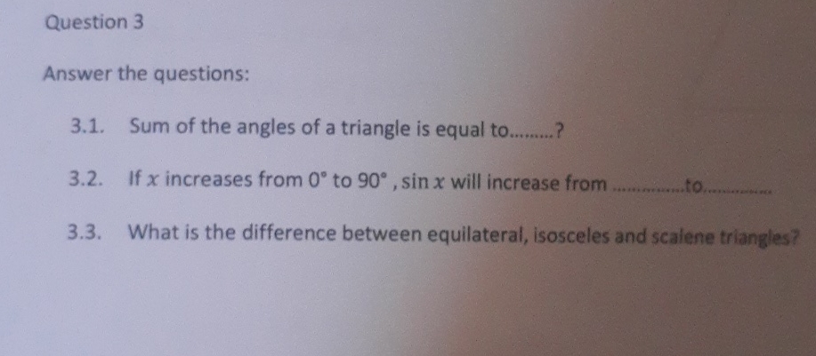 Solved Question 3Answer the questions:3.1. ﻿Sum of the | Chegg.com