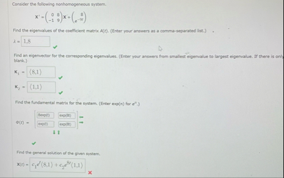 Solved Conaider the following norhomogeneous | Chegg.com
