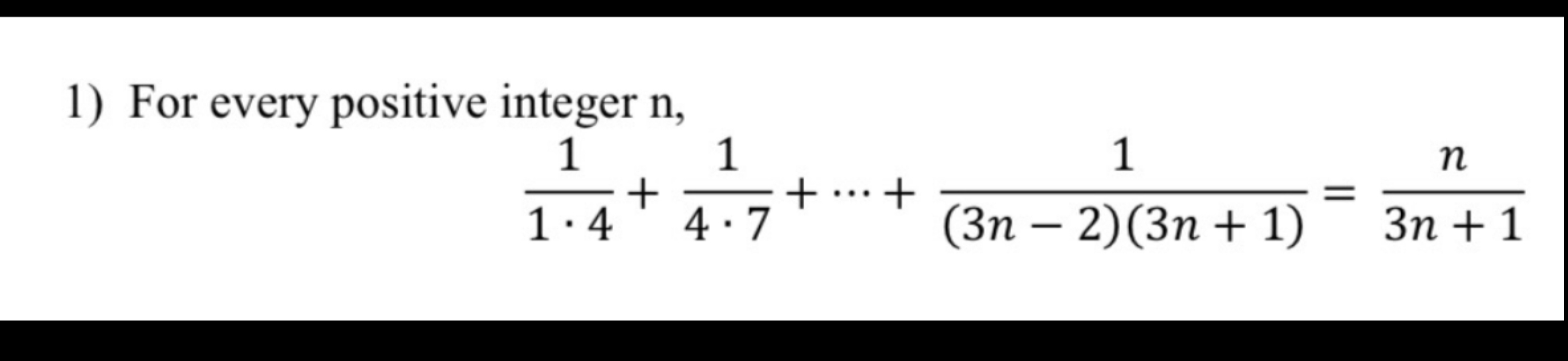 Solved For every positive integer | Chegg.com