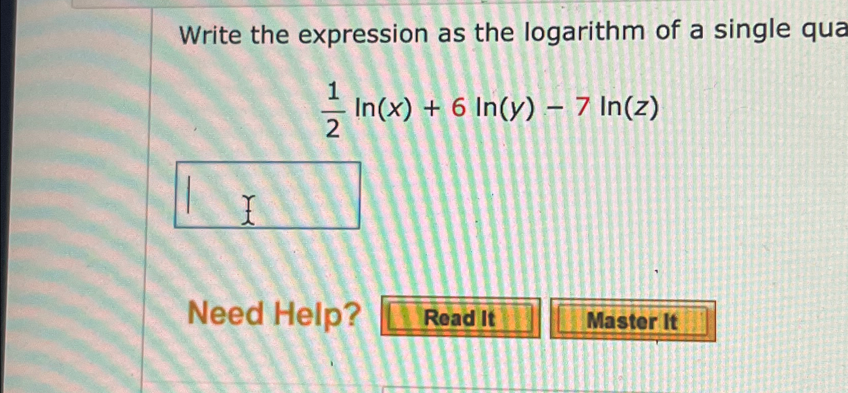 Solved Write the expression as the logarithm of a single | Chegg.com