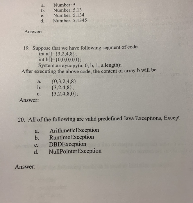 Solved 14. In Java, if you create an instance of a class by | Chegg.com