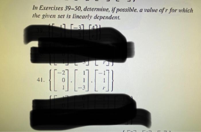 Solved In Exercises 39-50, determine, if possible. a value | Chegg.com