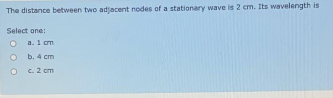 Solved The distance between two adjacent nodes of a | Chegg.com