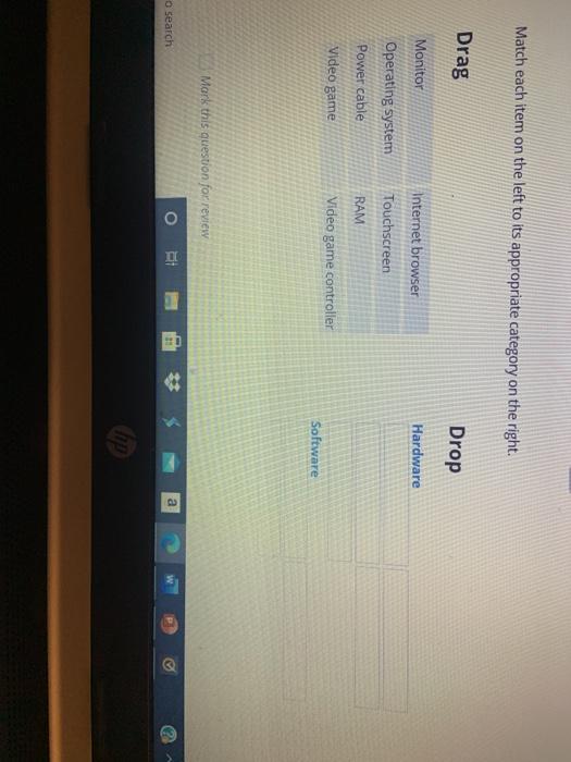 Solved Match each item on the left to its appropriate | Chegg.com