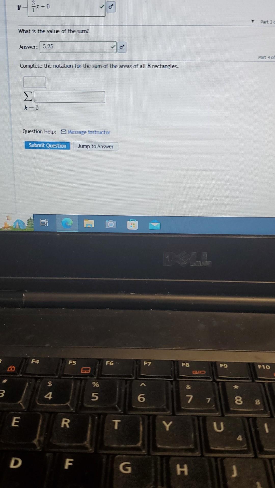 Solved The graph below shows a rectangular sum of n=8 | Chegg.com