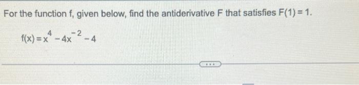 Solved For the function f, given below, find the | Chegg.com
