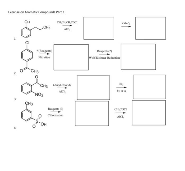 Solved Exercise on Aromatic Compounds Part 2 OH | Chegg.com