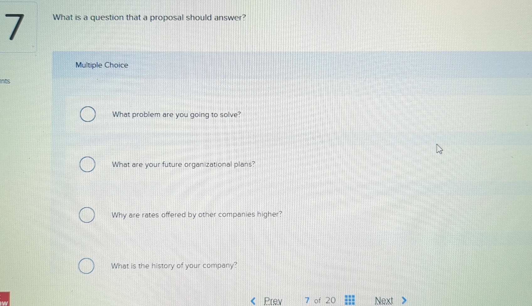Solved What is a question that a proposal should | Chegg.com