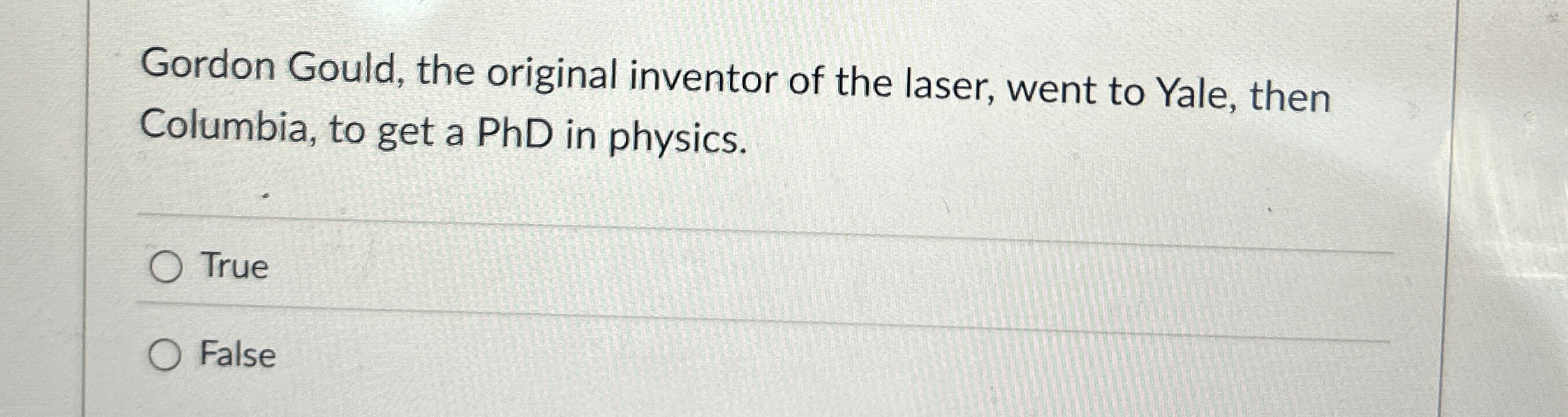 Solved Gordon Gould, the original inventor of the laser, | Chegg.com