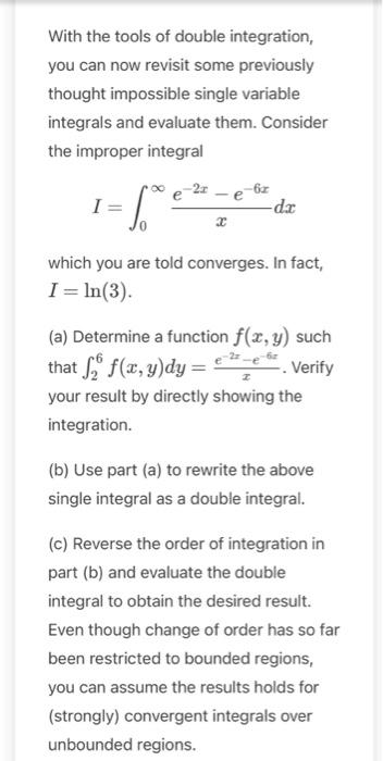 With the tools of double integration, you can now | Chegg.com