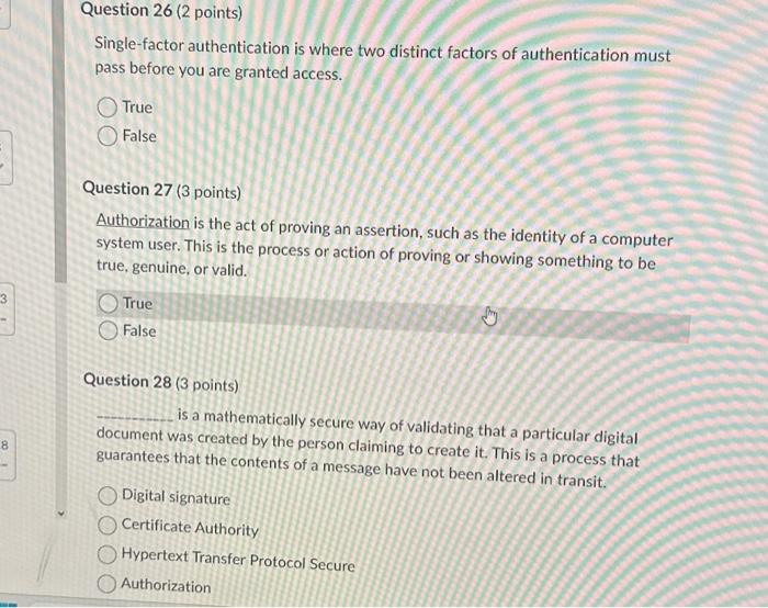 Solved Single-factor authentication is where two distinct | Chegg.com
