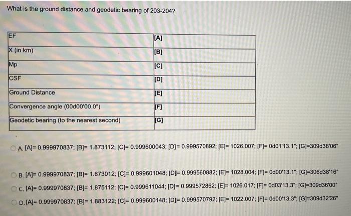 Solved Question 5 7 points Two UTM control monuments STA203 | Chegg.com