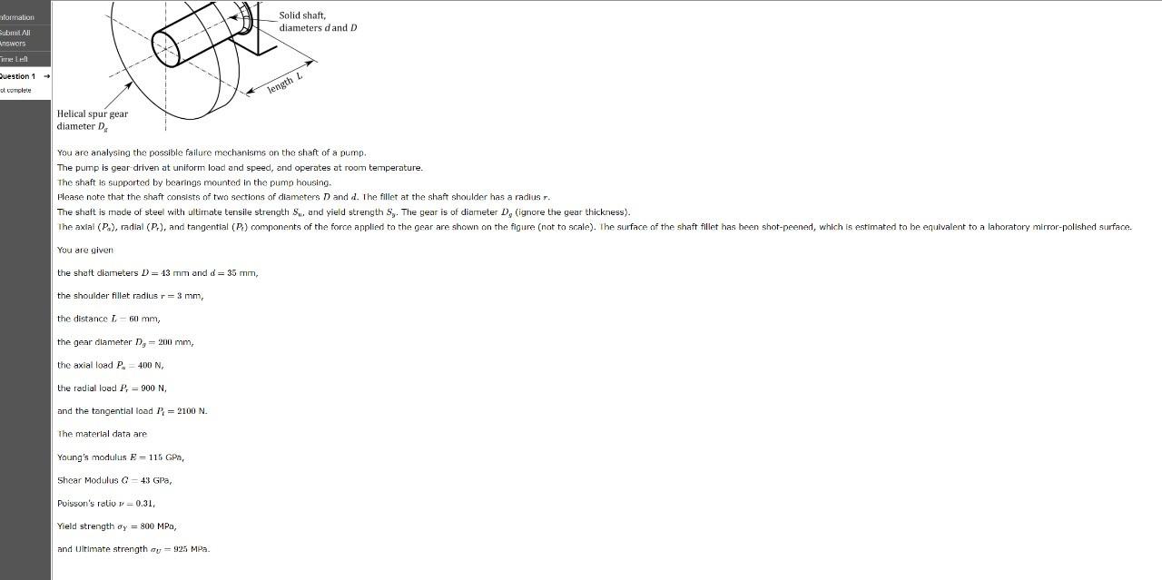 Solved You are analysing the possible failure mechanisms on | Chegg.com