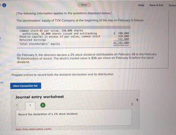 Solved Saved Help Save & Exit Subm [The following | Chegg.com