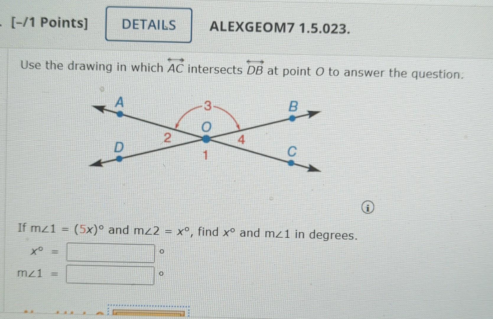 Solved - [-71 Points] DETAILS ALEXGEOM7 1.5.023. Use the | Chegg.com