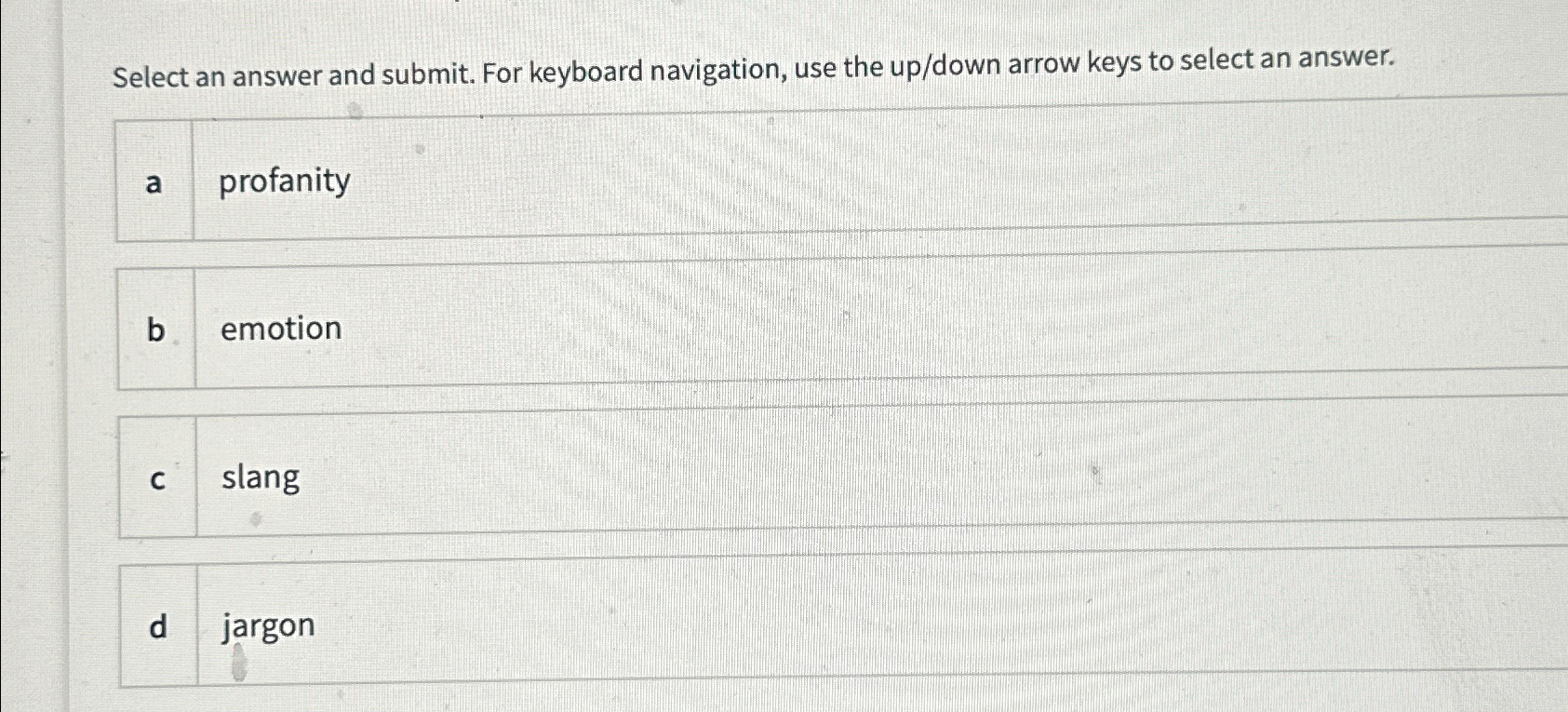 Solved Select an answer and submit. For keyboard navigation, | Chegg.com