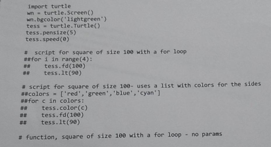 Solved import turtle wn - turtle. Screen() | Chegg.com