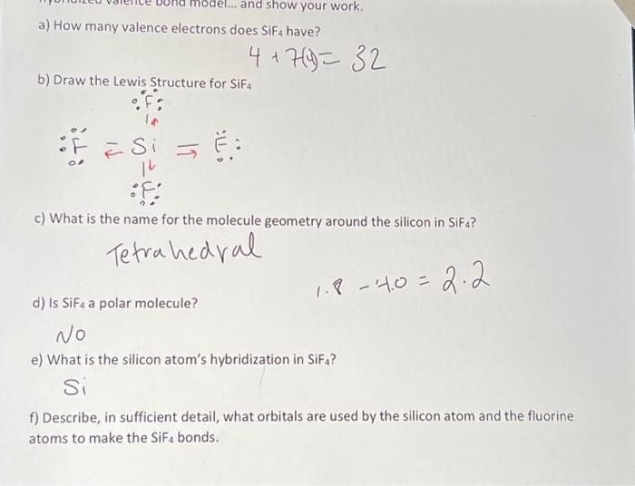 Solved f) Describe, in sufficient detail, what orbitals are | Chegg.com