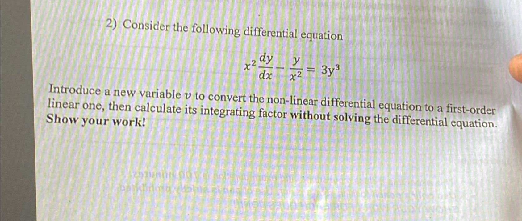Solved Consider the following differential | Chegg.com