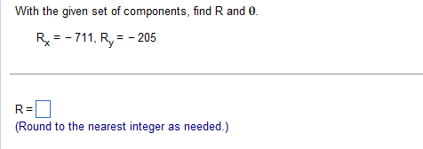 Solved With the given set of components, find R ﻿and | Chegg.com