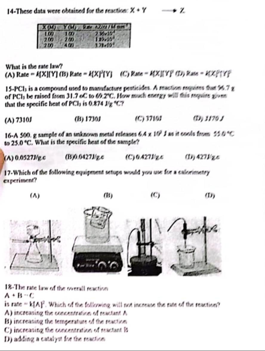 Solved I want to solve question 14, 15, 16, 17 and 18 | Chegg.com