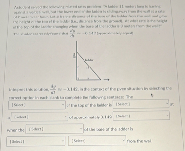 Solved A student solved the following related rates problem: | Chegg.com