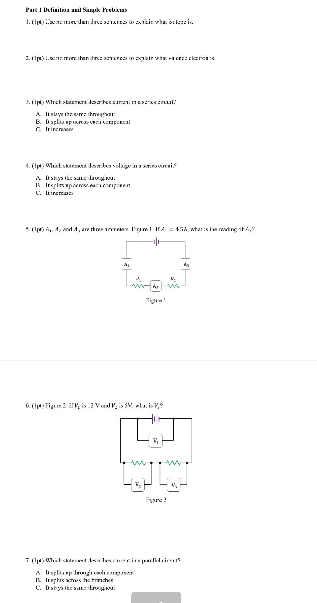 Solved Part 1 Definition and Simple Problems 1. (1pt) Use no | Chegg.com