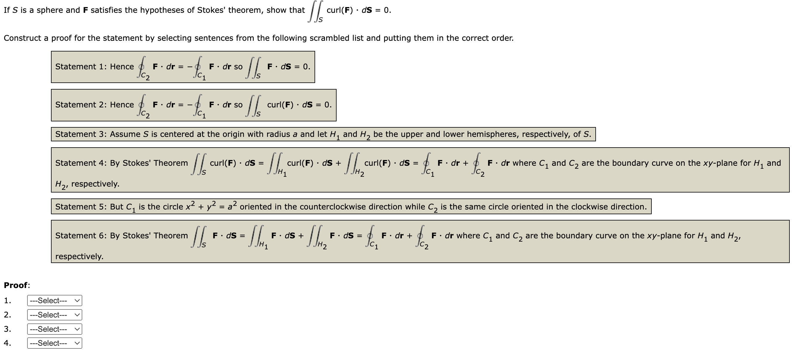 Solved Statement 5: But C1 ﻿is the circle x2+y2=a2 ﻿oriented | Chegg.com