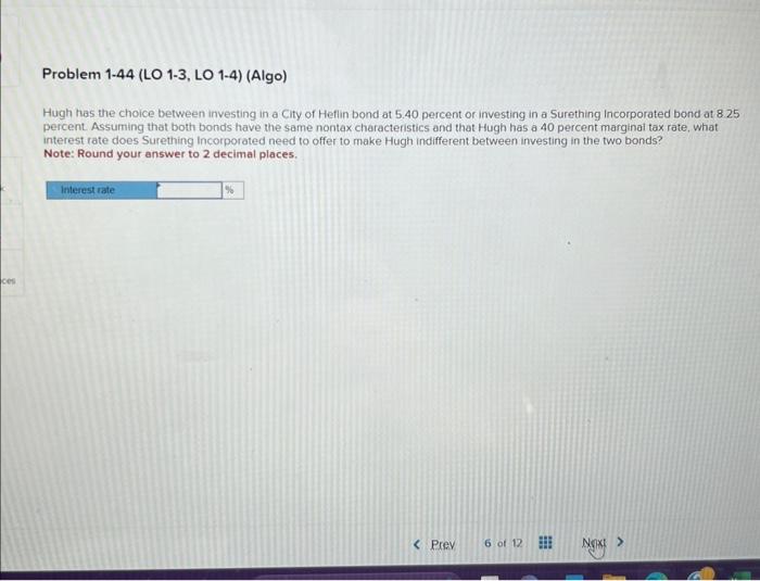 Solved Hugh has the choice between investing in a City of | Chegg.com