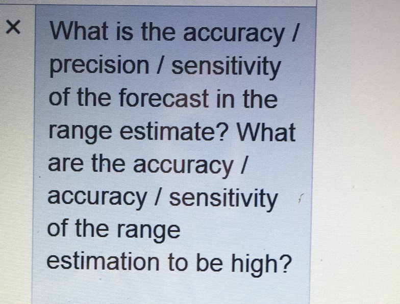 Solved Х What is the accuracy/ precision / sensitivity of | Chegg.com