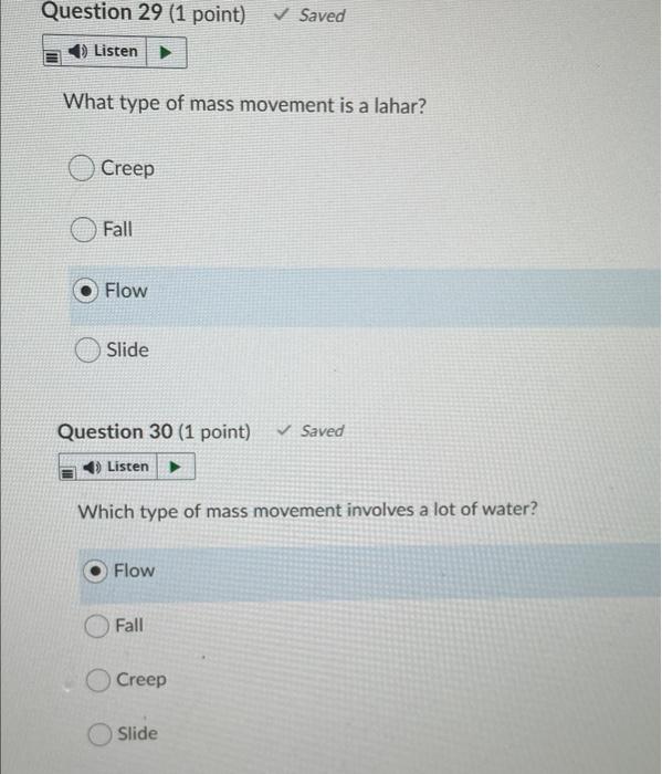 Solved Question 29 (1 point Saved 9 Listen What type of | Chegg.com
