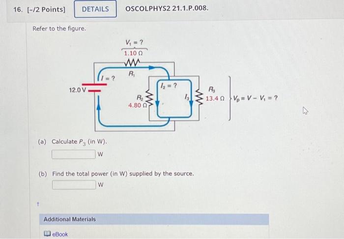Solved 16. [-/2 Points] Refer to the figure. DETAILS (a) | Chegg.com