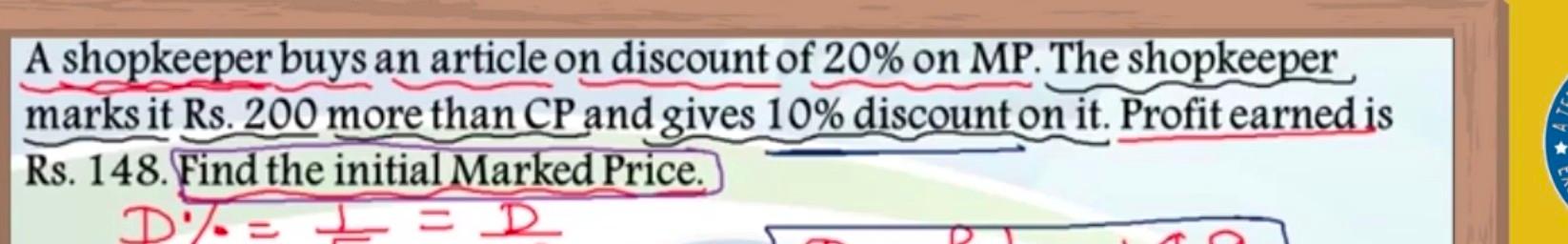 Solved A shopkeeper buys an article on discount of 20% on | Chegg.com