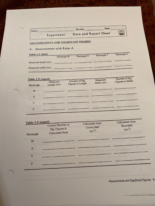 Solved Name Experiment Section Date Pre-Lab Review | Chegg.com