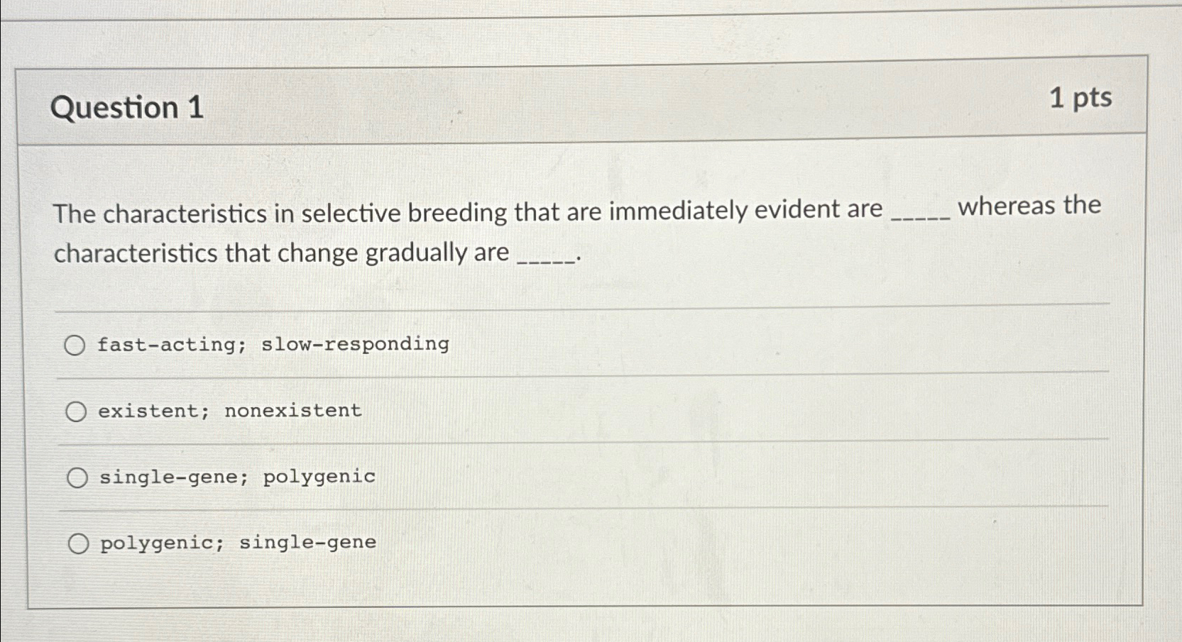 Solved Question 11ptsThe characteristics in selective | Chegg.com