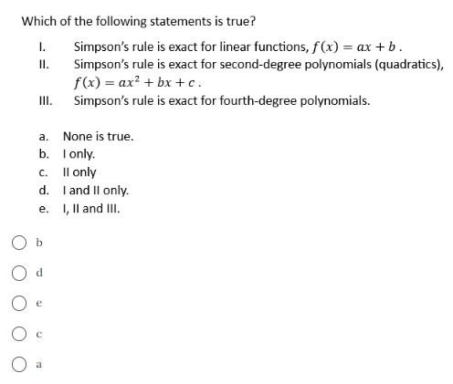 Solved Which of the following statements is true?I. | Chegg.com